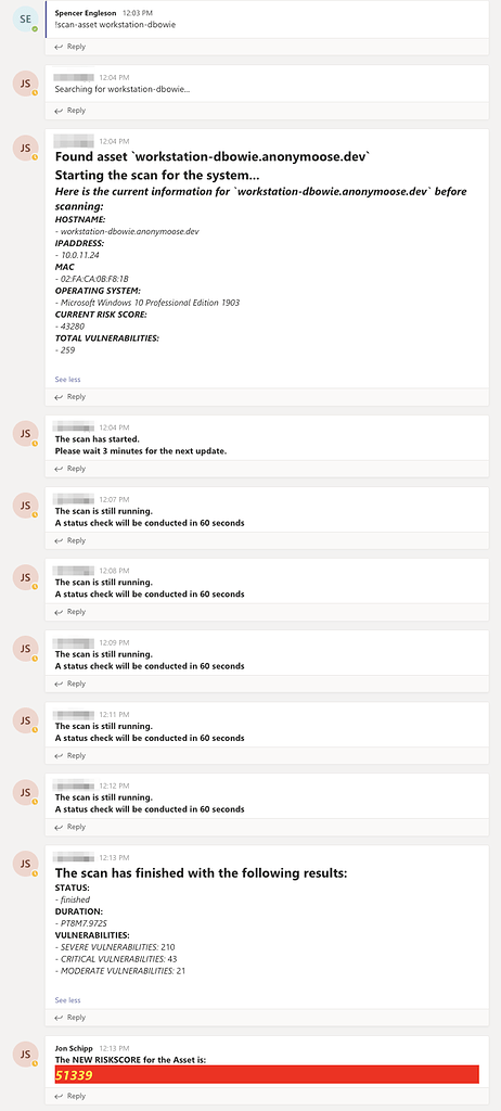 New Scan Asset from Chat Workflow Added to the Vulnerability ...